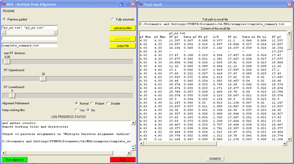 MPA - Multiple Peak Alignment